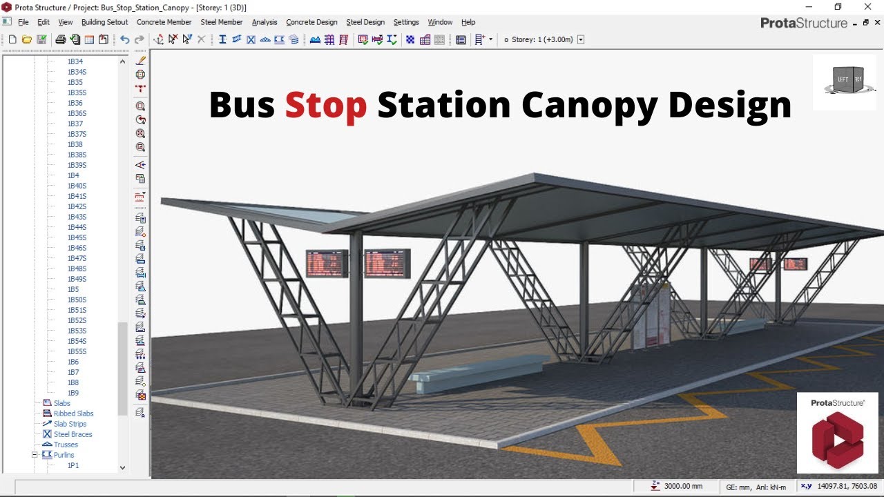 Design of Steel Structure using Protastructure - PART 1 - YouTube