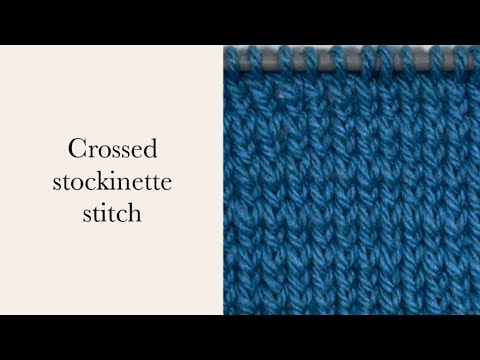 How to knit crossed stockinette stitch | VGYS