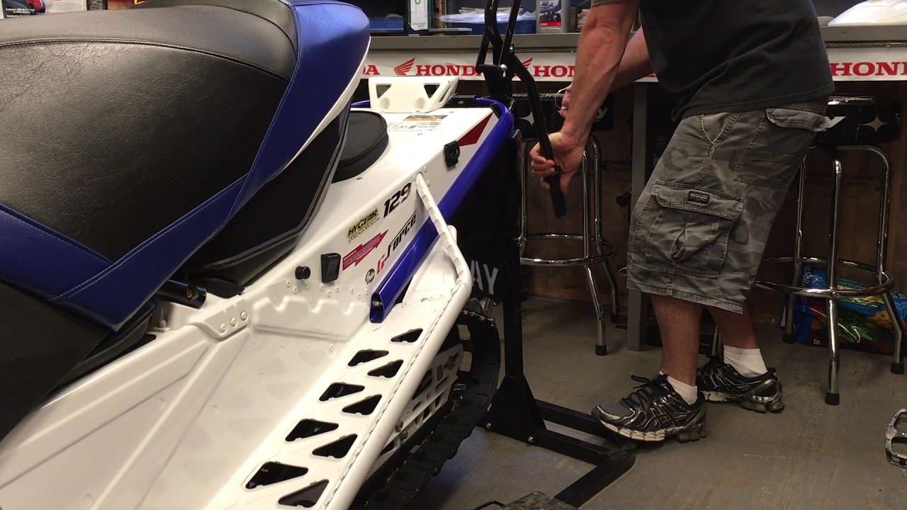 Snowmobile Lift Stand - YouTube