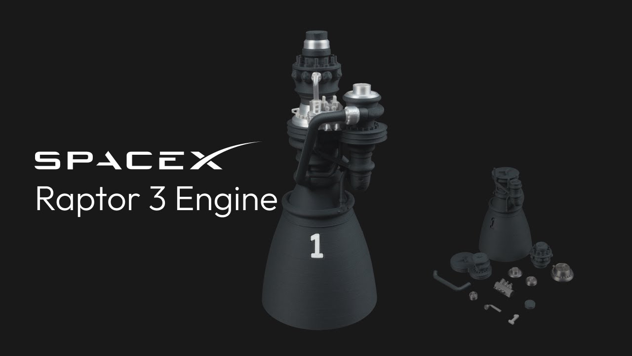 SpaceX Raptor 3 Engine | 3D Printing Model - YouTube