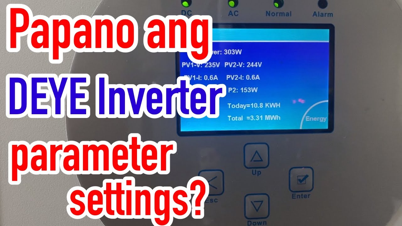 5kw DEYE INVERTER PARAMETER SETTINGS! #HybridOnGrid #SolarPower # ...