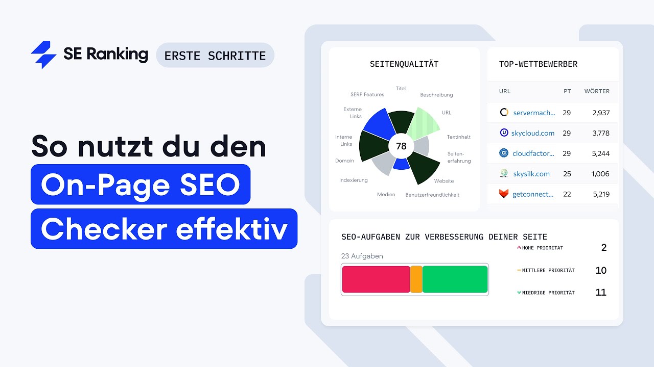 Mit dem On-Page SEO Checker Seiten gezielt verbessern - YouTube