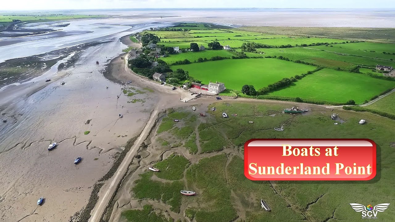 Relaxing Hd Aerial video of Boats at Sunderland Point (Tide out) - YouTube