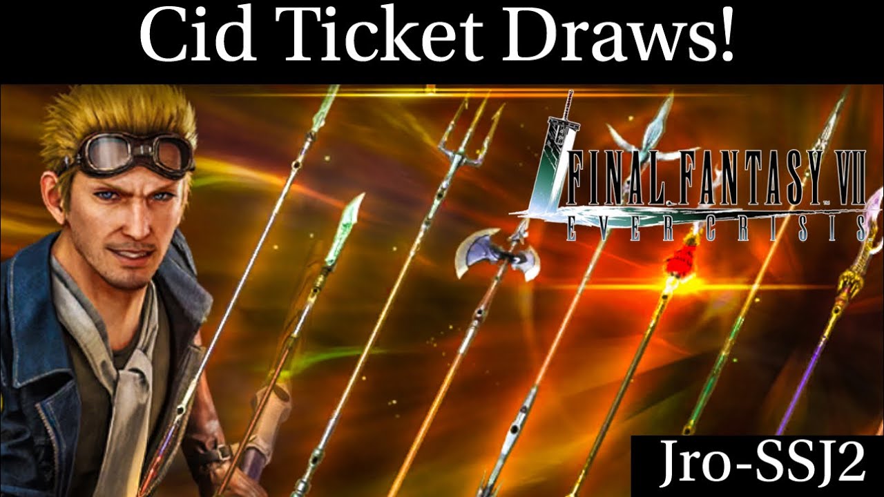 [FF7: Ever Crisis] Cid Character Specific Weapons Draws! - YouTube