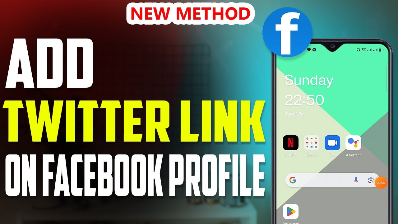 how to add Twitter link on Facebook 2023 - YouTube