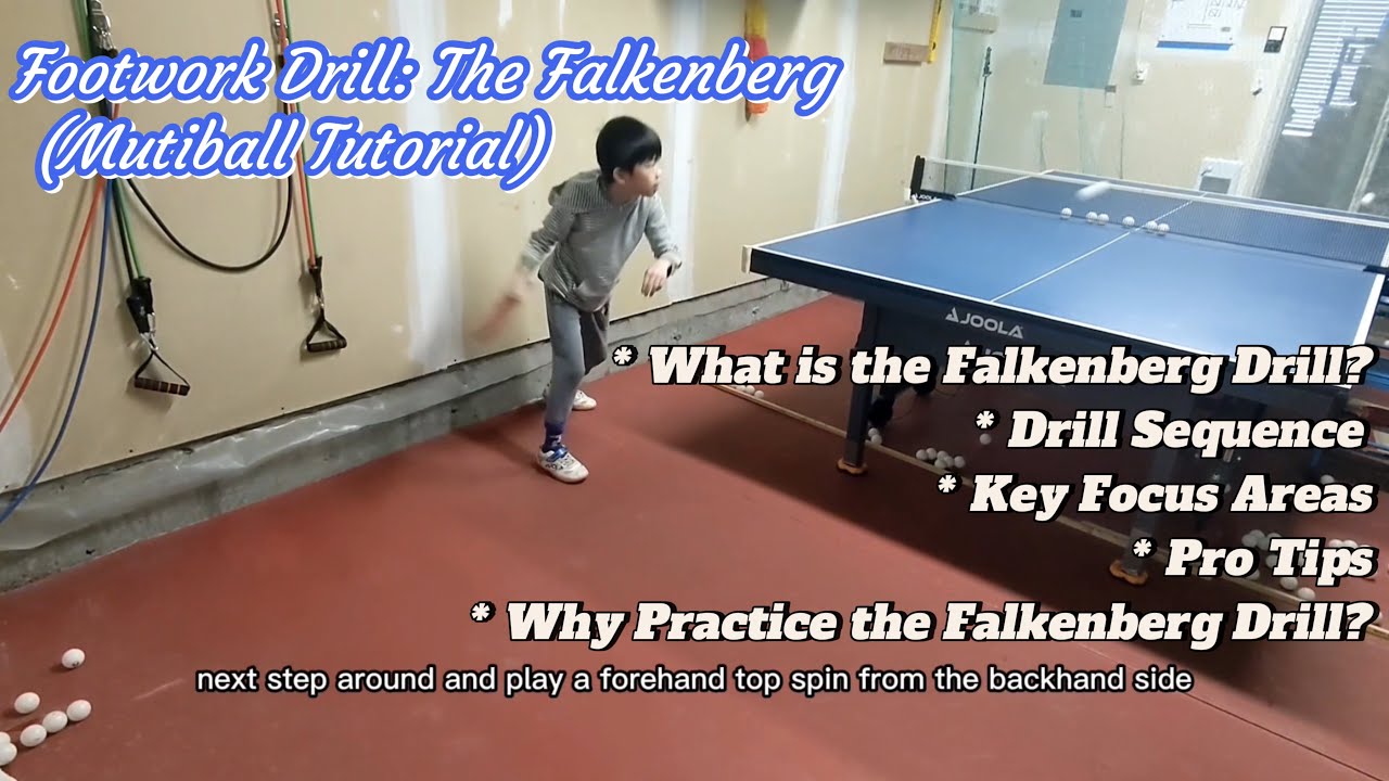 Footwork Drill - The Falkenberg: Table Tennis Multiball Tutorial - YouTube