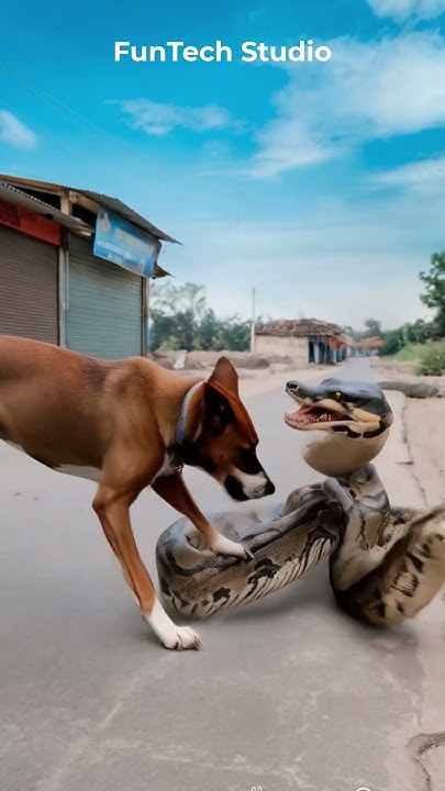 Dog Vs Giant Python Aggressive Fight - YouTube