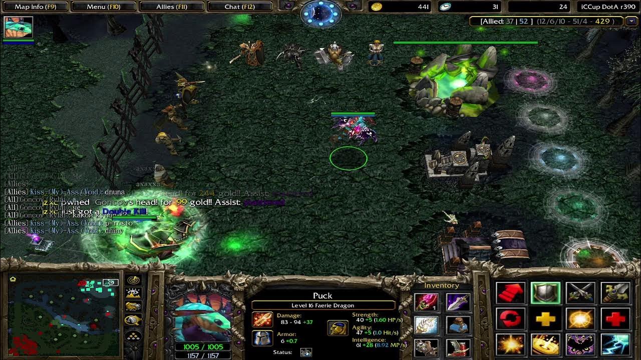 WarCraft III - DotA 1 (iCCup.com) - YouTube