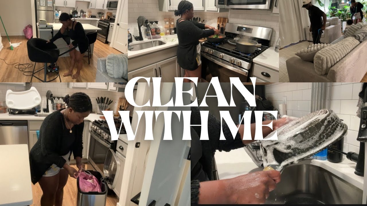CLEAN WITH ME//CLEANING RESET// WEEKNIGHT CLEAN// COOK WITH ME - YouTube