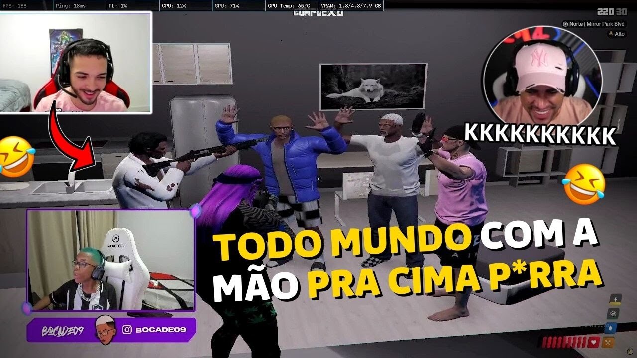 BOCA DE 09, RACHA E NZÃO RESENHARAM MUITO NO COMPLEXO - CLIPS GTA RP - YouTube