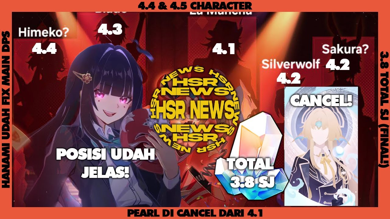 Dari character baru 4.4 & 4.5 sampai Pearl di remove & posisi Hanami ...