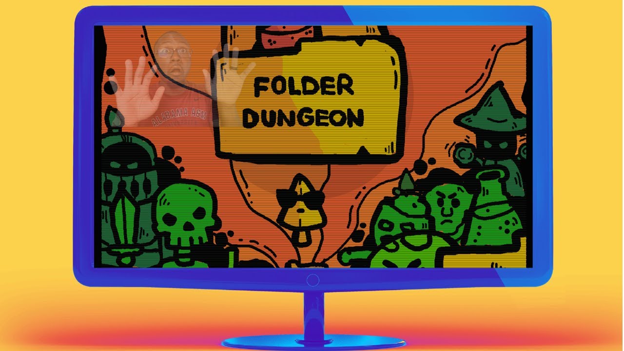 Playing a Roguelike Dungeon Crawler Placed Inside of a Computer Folder ...