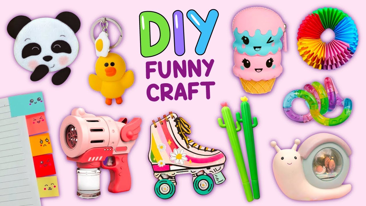12 DIY FUNNY CRAFTS - Magic Paper Crafts - School Supplies and more ...