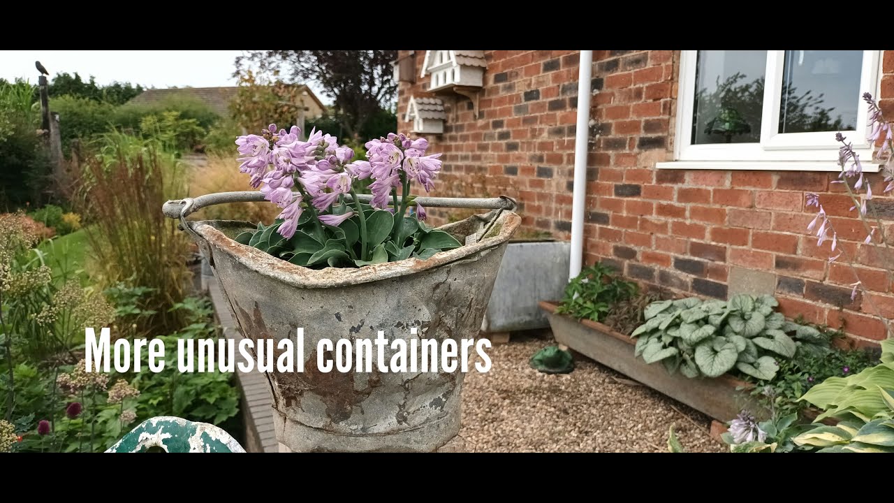 Reclaimed and unusual plant containers and pots - YouTube