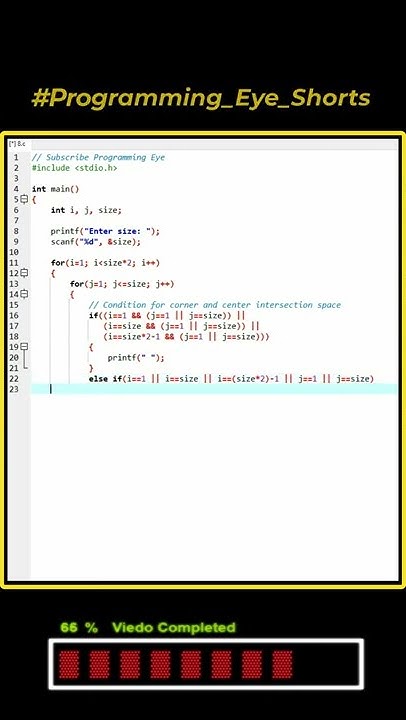 Print 8 Pattern in C Programming | #Short | #ProgrammingEye | #Shorts - YouTube