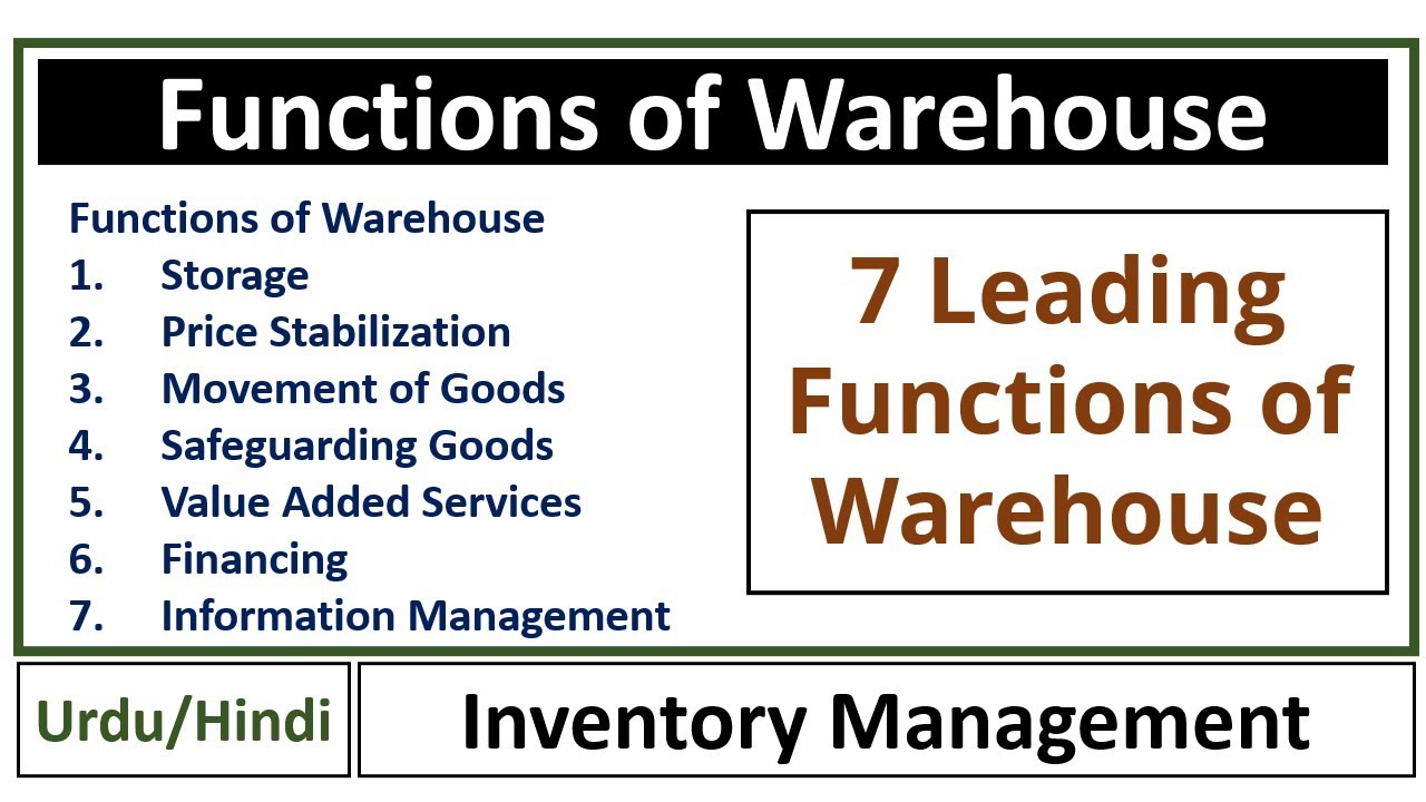 Functions of Warehouse - YouTube