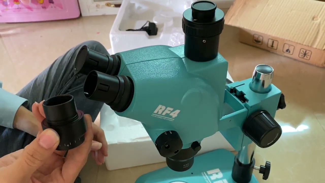 RF4-6565TV Unboxing Microscope Review - YouTube
