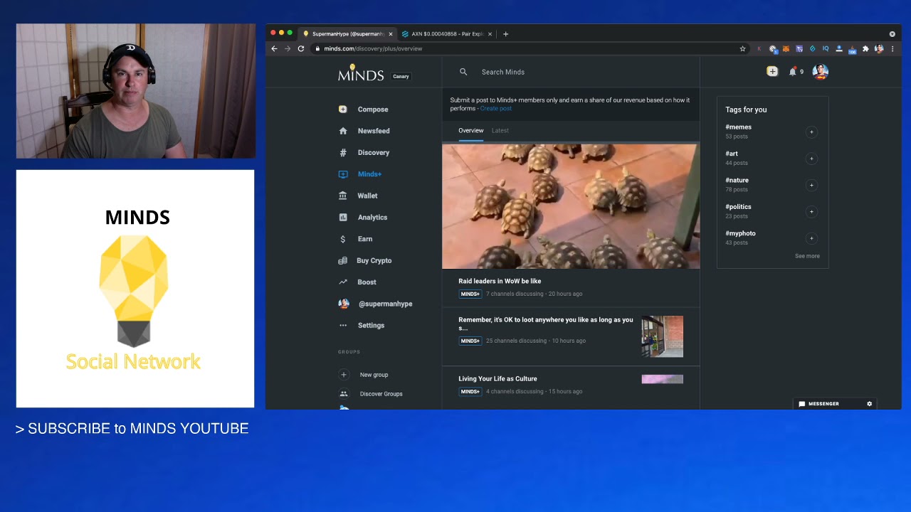 MINDS Social Media Platform 2021 Overview for Beginners! JOIN MINDS ...