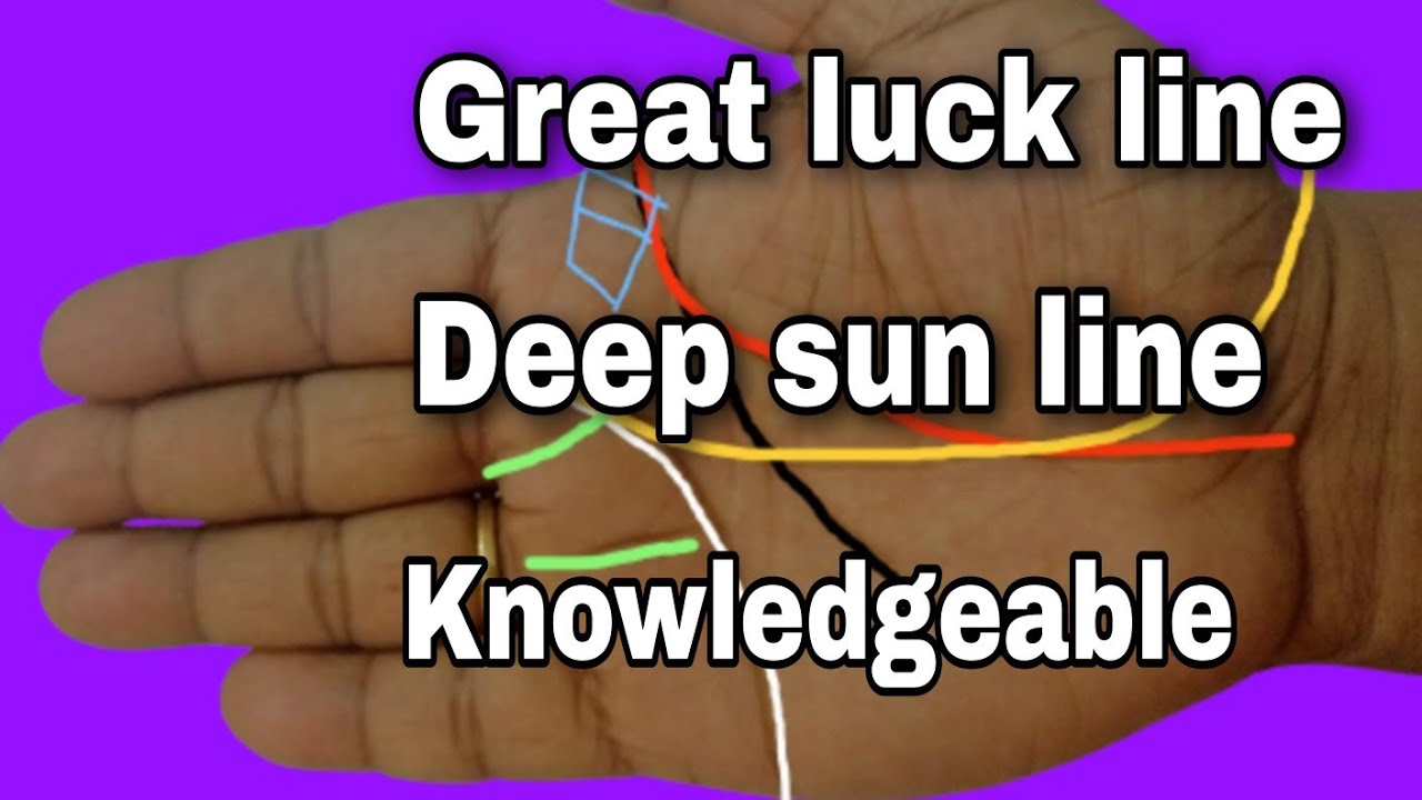 GREAT luck line,Deep sun line, Knowledgeable person. - YouTube