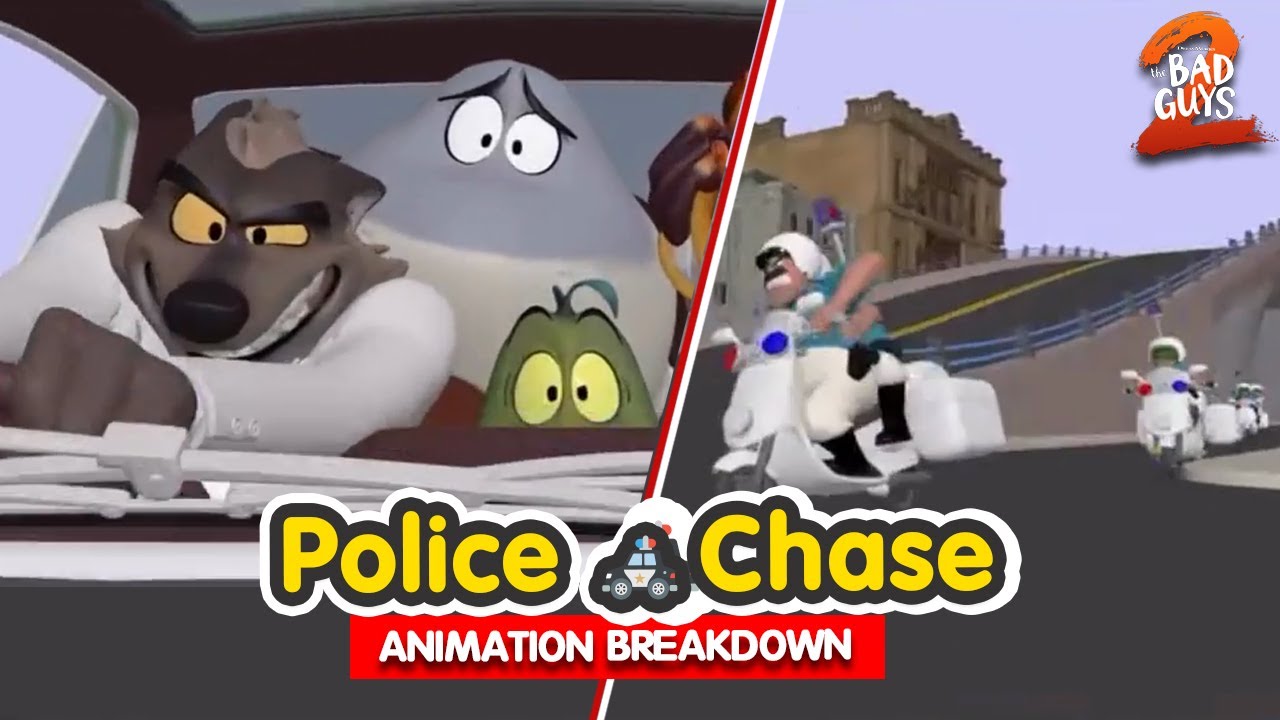 How to Animate the Police Chase with The Bad Guys | The Bad Guys 2 ...