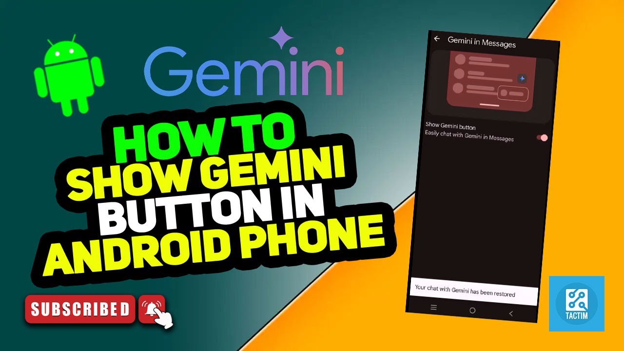 How to show gemini button in android phone 2025 - YouTube
