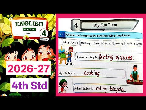 My Fun Time 4th Standard English Workbook Term-1 Unit-4 Answers @illanthendral7 