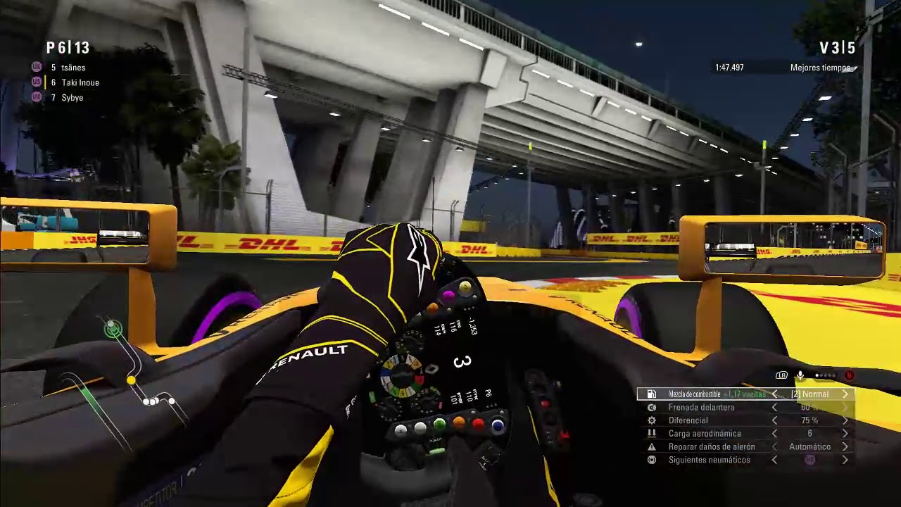 Taki Inoue singapur f1 2017- probando el renó - YouTube