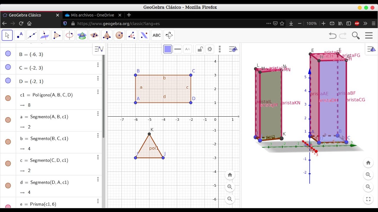 ¿Cómo construir Prismas en geogebra? - YouTube
