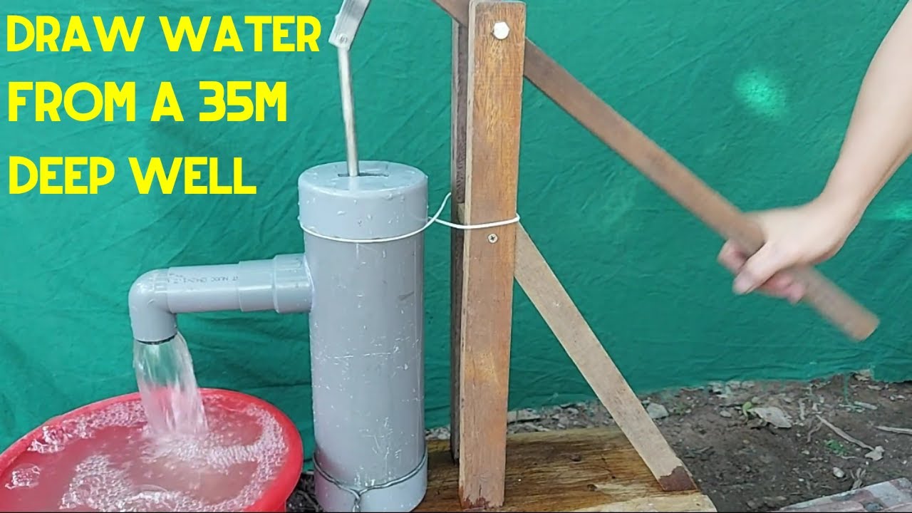 DIY well water pump || Great applications of plastic pipes - YouTube