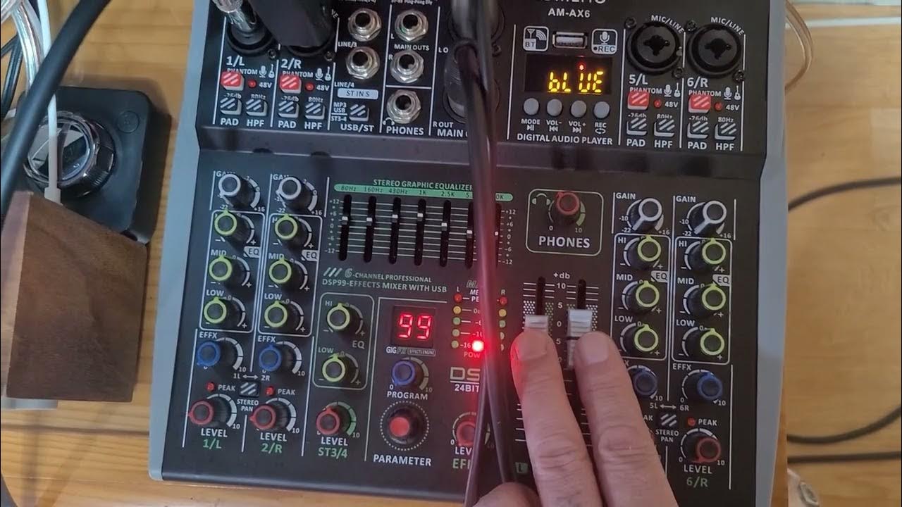 알리익스프레스 오디오 믹서 LOMEHO AM-AX6 - YouTube