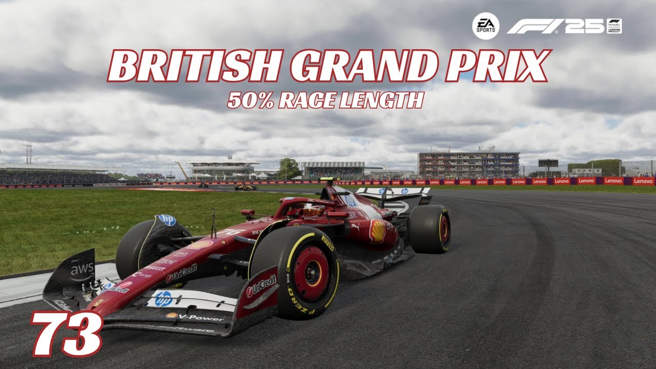 F1 25 | 50% RACE LENGTH | DRIVER CAREER MODE PART 73: BRITISH GRAND ...