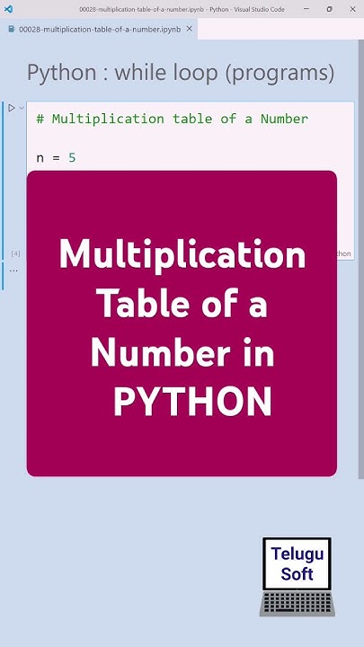 Multiplication Table of a Number in PYTHON #shorts #python #coding # ...
