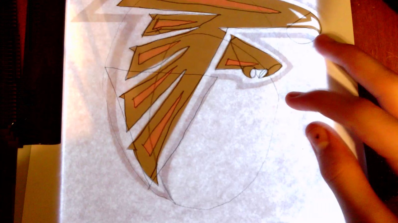 How to Draw the Atlanta Falcons Logo: Part 1 - YouTube