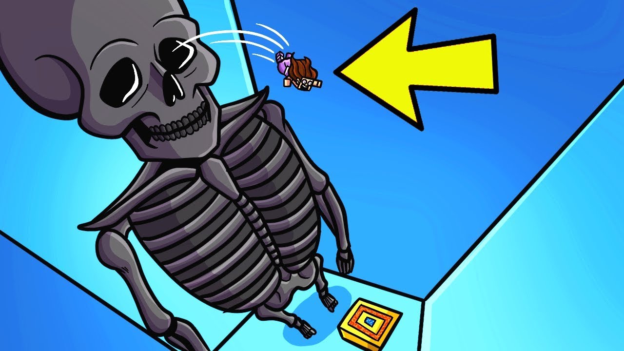 DROPPING WORLD HEIGHT Off A GIANT SKELETON In Minecraft! - YouTube