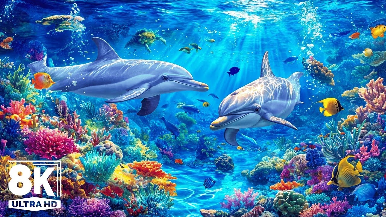 Tranquil Ocean scape 8K – Peaceful Coral Reefs & Sea Life with Soothing Music - YouTube