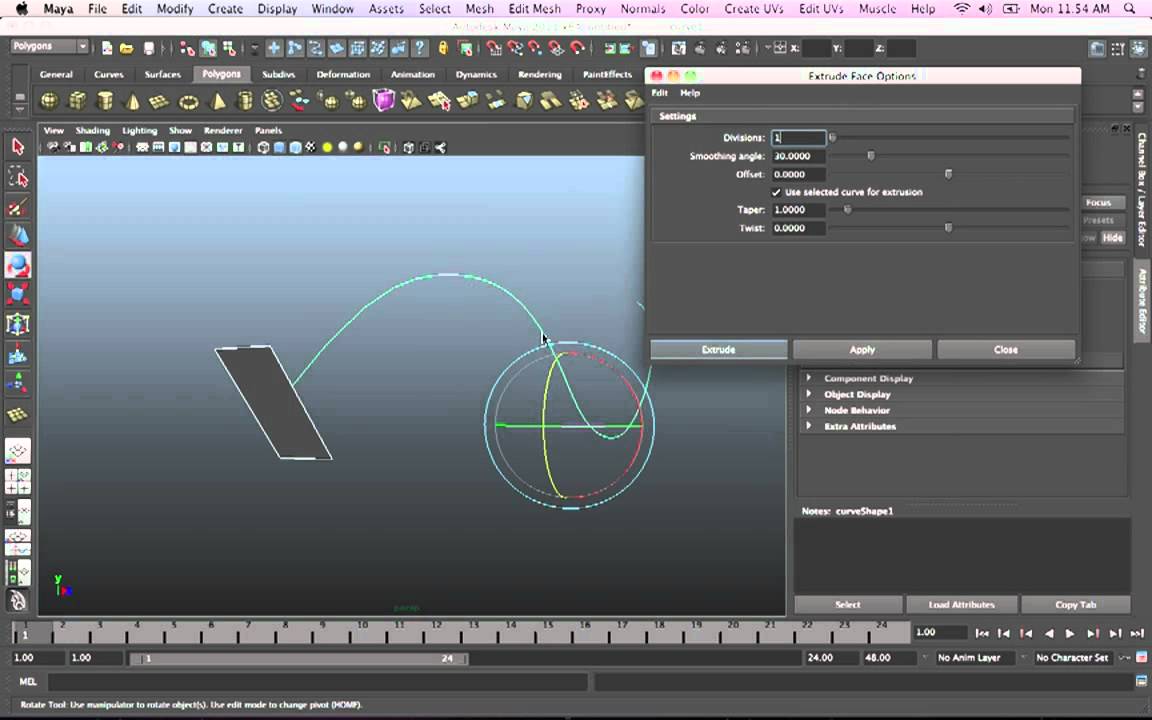 EXTRUDE ALONG A CURVE PART 1 YouTube extrude-along-a-curve-part-1-youtube