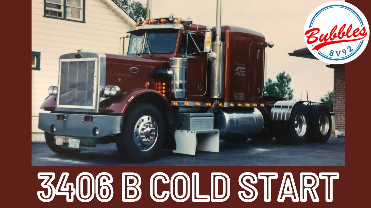 #Peterbilt #359 1985 Peterbilt 359 Cold Start 3406B - YouTube