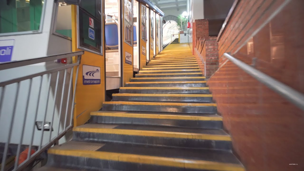 Italy, Naples, Funicular ride from Mergellina to Manzoni - YouTube
