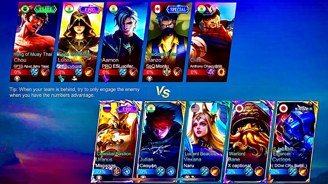 Global rank Uranus gameplay in MlBB || Mobile legends India || Master ...
