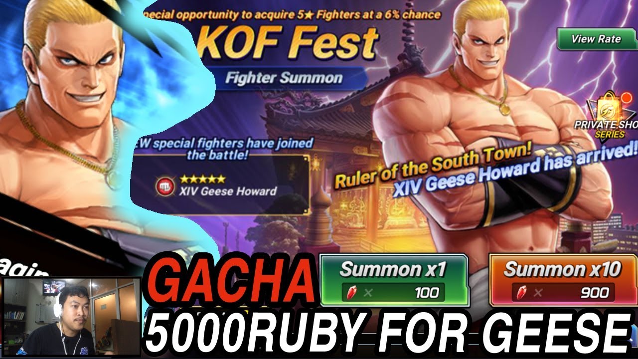 GACHA 5000RUBY FOR KOF FEST [XIV GEESE HOWARD] - The KING of FIGHTERS ...