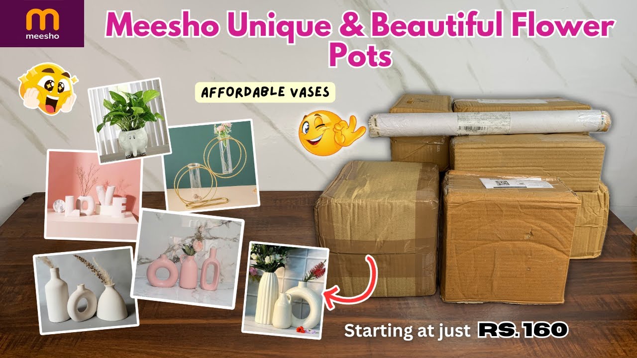 Meesho Beautiful Vases Haul😍| Flower Pots🤌| Affordable Vases - YouTube