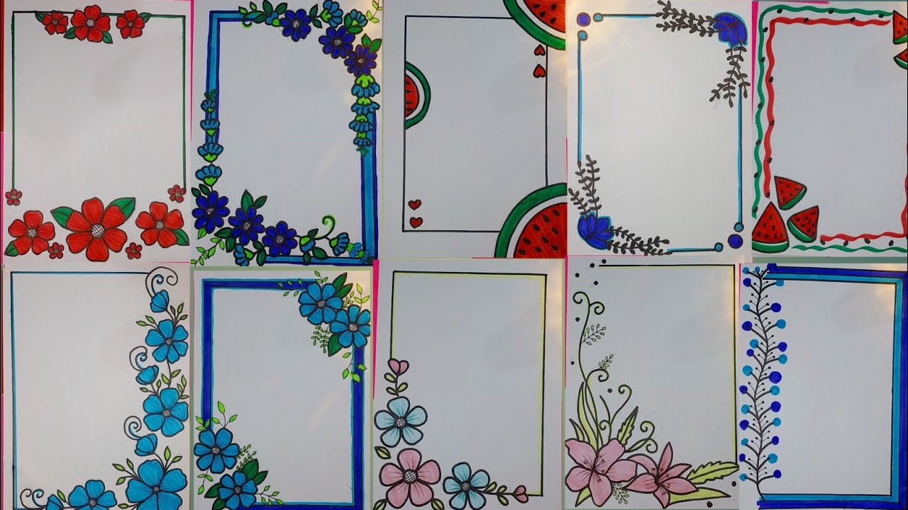 Beautiful Border Designs/A4 Sheet/Project Work Designs/Assignment Front ...