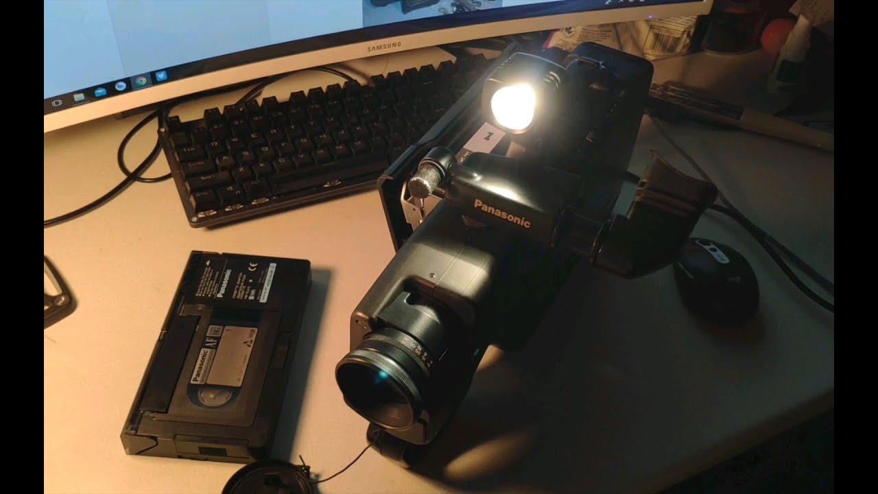 [Pure sound] 80s Panasonic high-end consumer VHS camcorder - YouTube