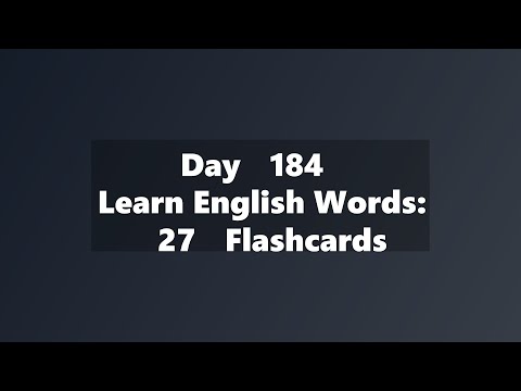 Learn English Words: 27 Flashcards