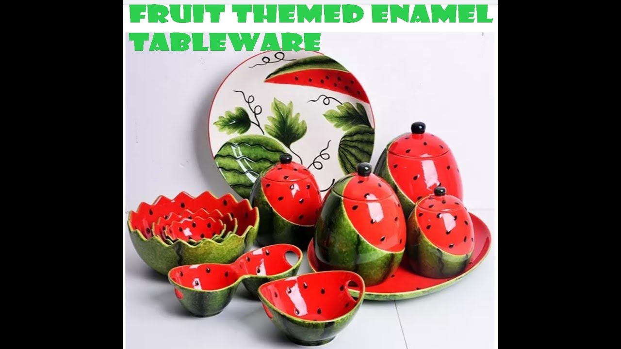 ️📍 LUXURY FRUIT THEMED TABLEWARE ENAMEL ASSORTED PIECES #Shorts - YouTube