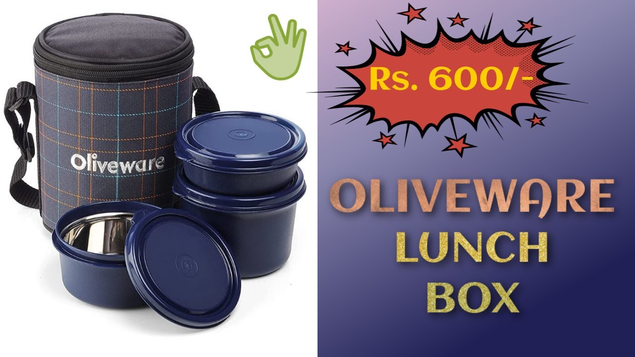 OLIVEWARE Infinite Lunch Box...3 Stainless Steel Containers set - YouTube