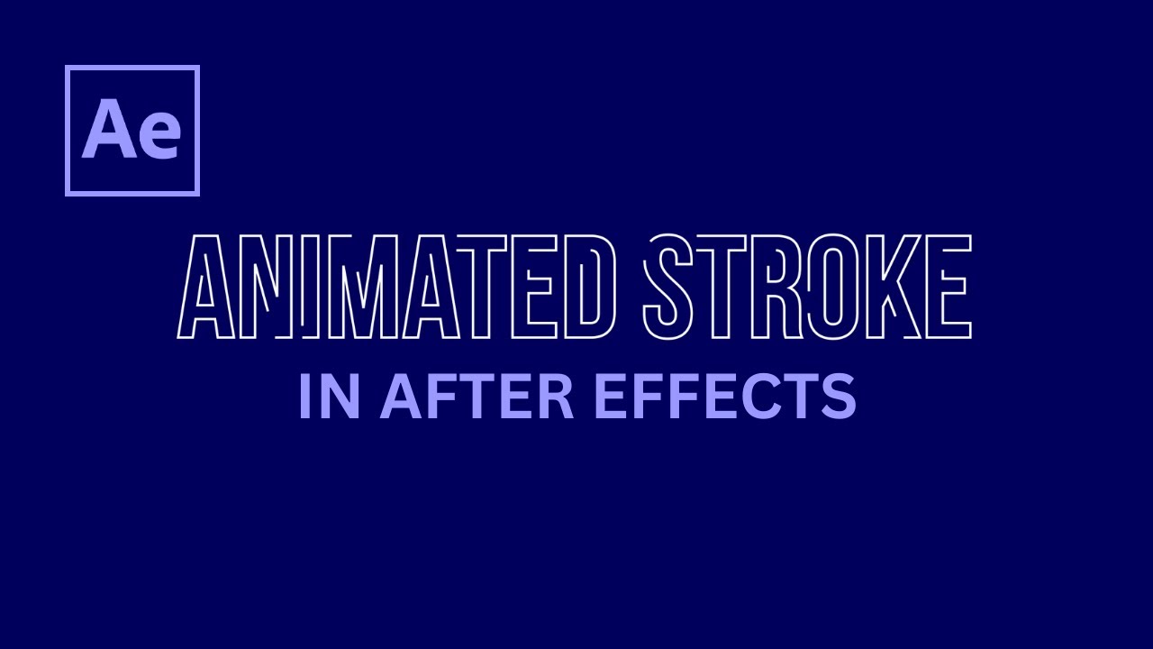 Stroke Animation Creation || After Effects - YouTube