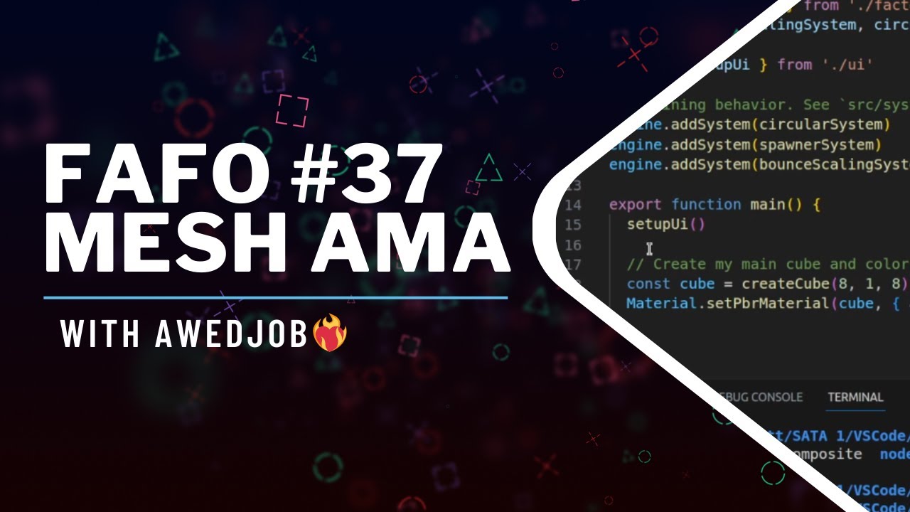 Building in Decentraland: FAFO Sessions MESH AMA #37 - YouTube
