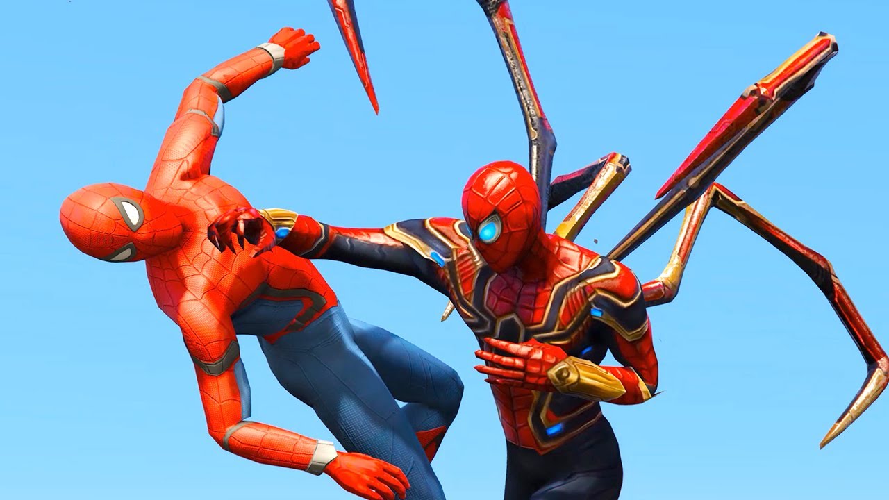 SPIDER-MAN vs IRON SPIDER-MAN - EPIC SUPERHEROES - YouTube