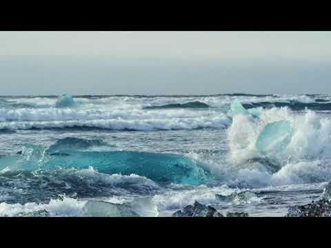 Relax with Powerful Real Ocean waves sounds With Crashing Icebergs ...